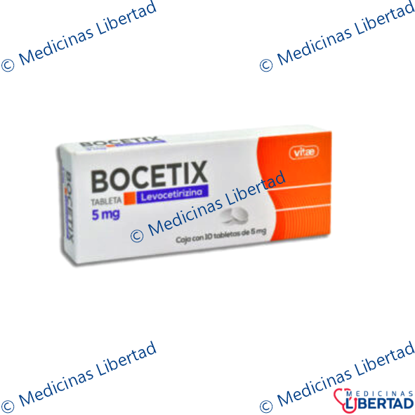 BOCETIX TABLETAS C/10 LEVOCETIRIZINA 5 MG | Medicinas Libertad